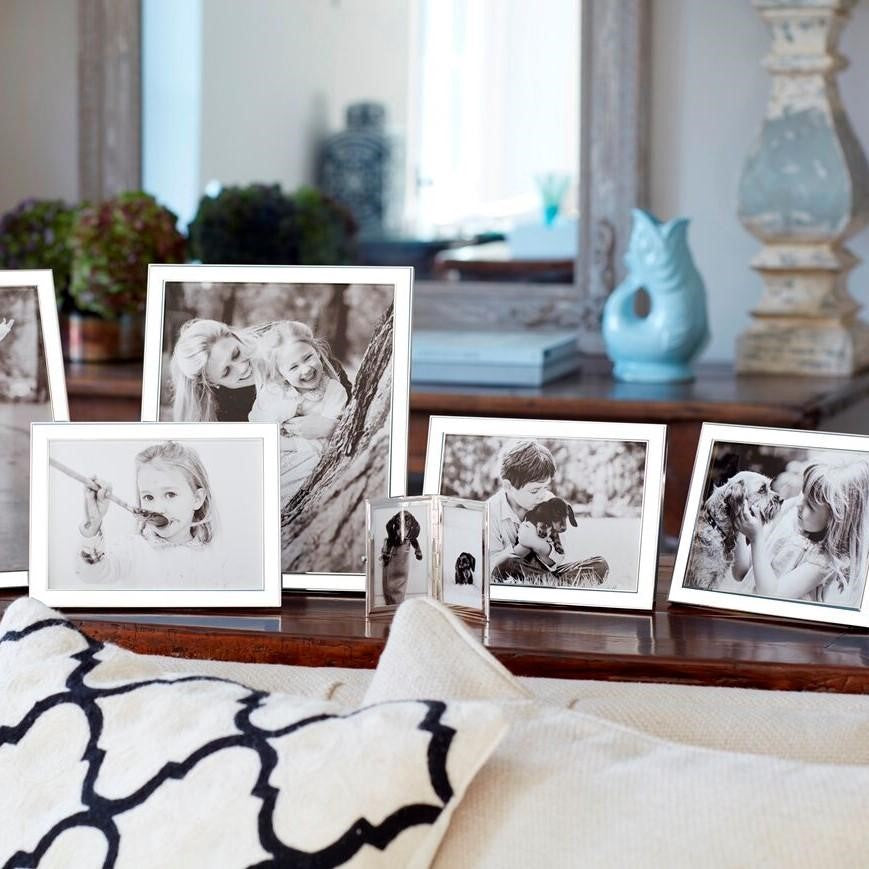 White Enamel & Silver Photo Frame Hong Kong – Fine Frames HK